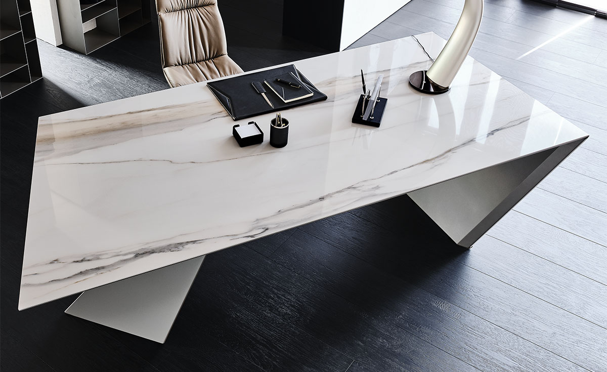 km06 glossy golden calacatta | tables | Cattelan Italia